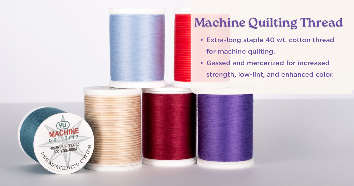 40 wt Egyptian Cotton Thread | YLI Machine Quilting