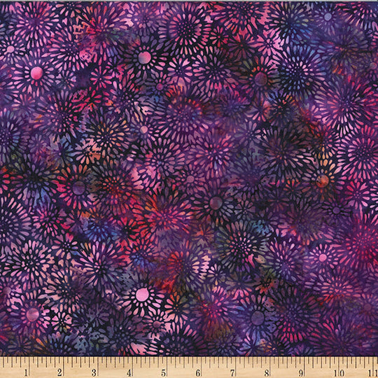 Hoffman Bali Batiks W2580-382 Grape Juice Floral Quilting Cotton – YLI ...